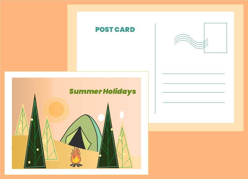 Free Editable Postcard Examples EdrawMax Online