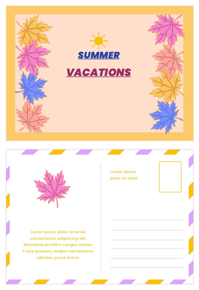 Free Editable Postcard Examples EdrawMax Online